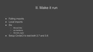 Migrating our monolith to Python 3 | PPT