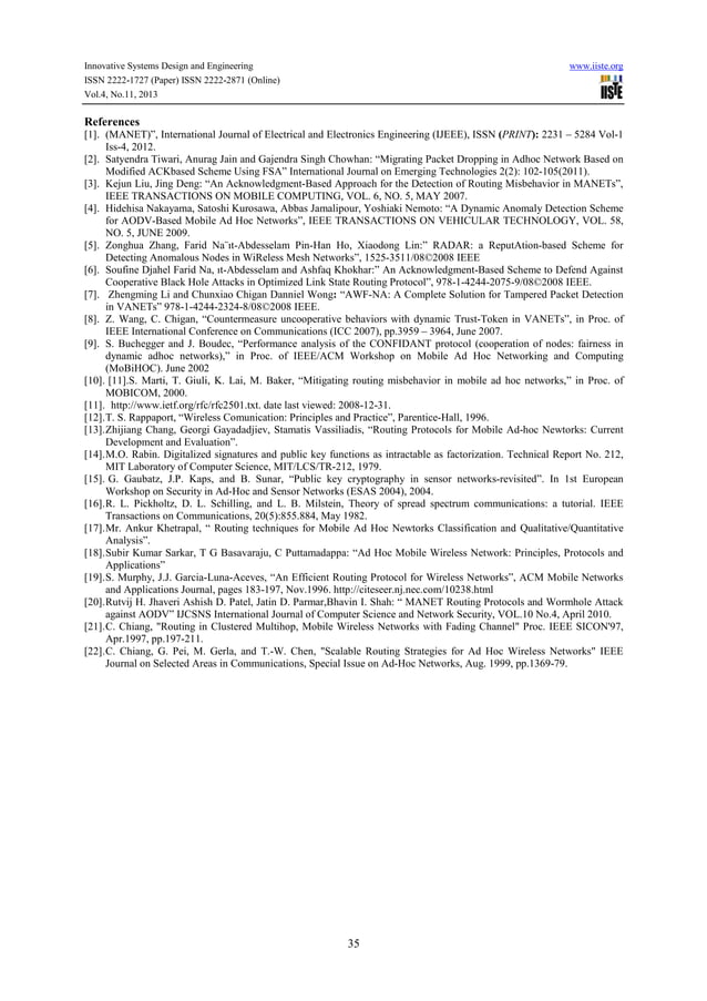 Migrating packet dropping in mobile ad hoc network based on modified ack-based scheme | PPT