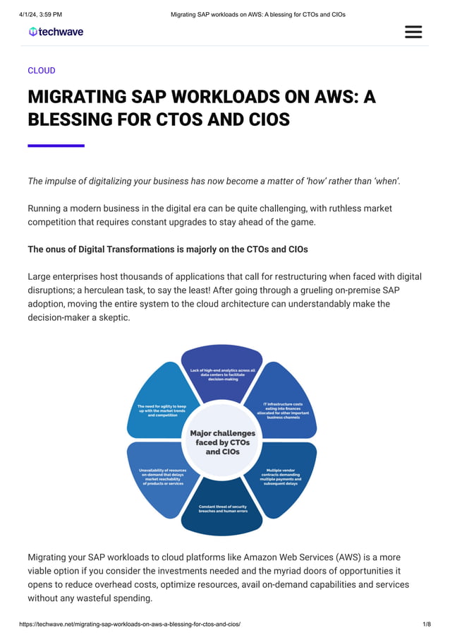 Migrating SAP workloads on AWS_ A blessing for CTOs and CIOs.pdf