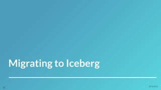 Data Engineer's Lunch #83: Strategies for Migration to Apache Iceberg | PDF