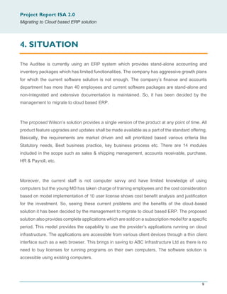 Migrating to cloud based ERP Solution .pdf | Cloud Computing | Internet
