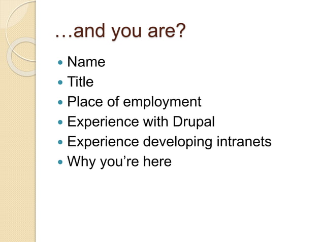 Migrating to Drupal: Open Source Library Intranets | PPT