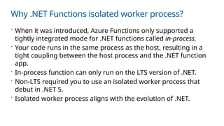 Migrating to the Isolated worker process in Azure Functions .pptx