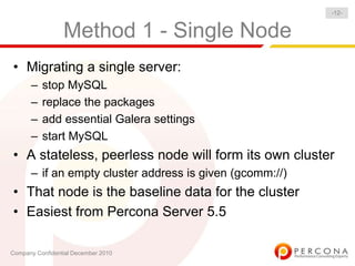 Migrating to XtraDB Cluster | PPT