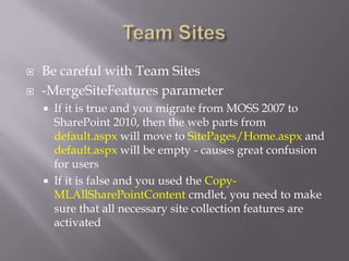 Migrating very large site collections | PPT