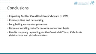 Migrating VMware Infra to KVM Using CloudStack - Nicolas Vazquez - ShapeBlue | PDF