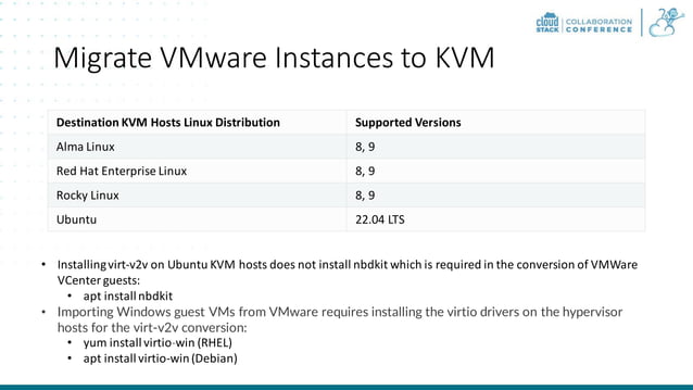 Migrating VMware Infra to KVM Using CloudStack - Nicolas Vazquez - ShapeBlue | PDF