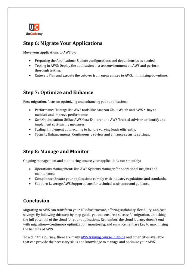 Migrating Your Applications to AWS (Amazon Web Services) | PDF Migrating Your Applications to AWS (Amazon Web Services) | PDF