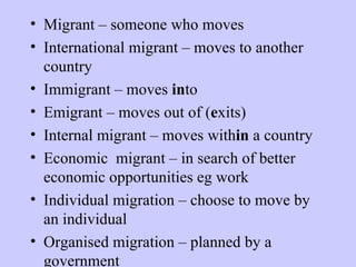 Migration | PPT | Genealogy and Ancestry | Hobbies & Interests