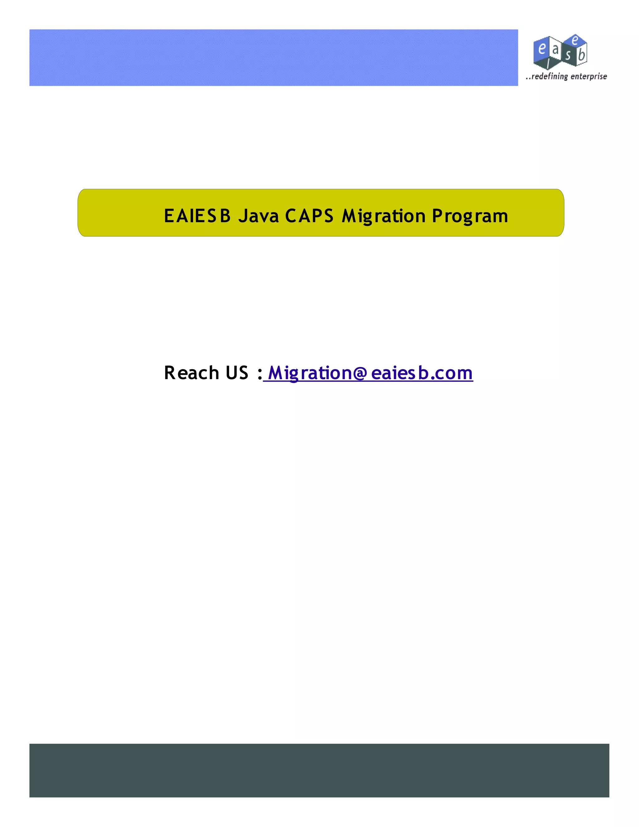 EAIESB Java CAPS Migration Program | PDF