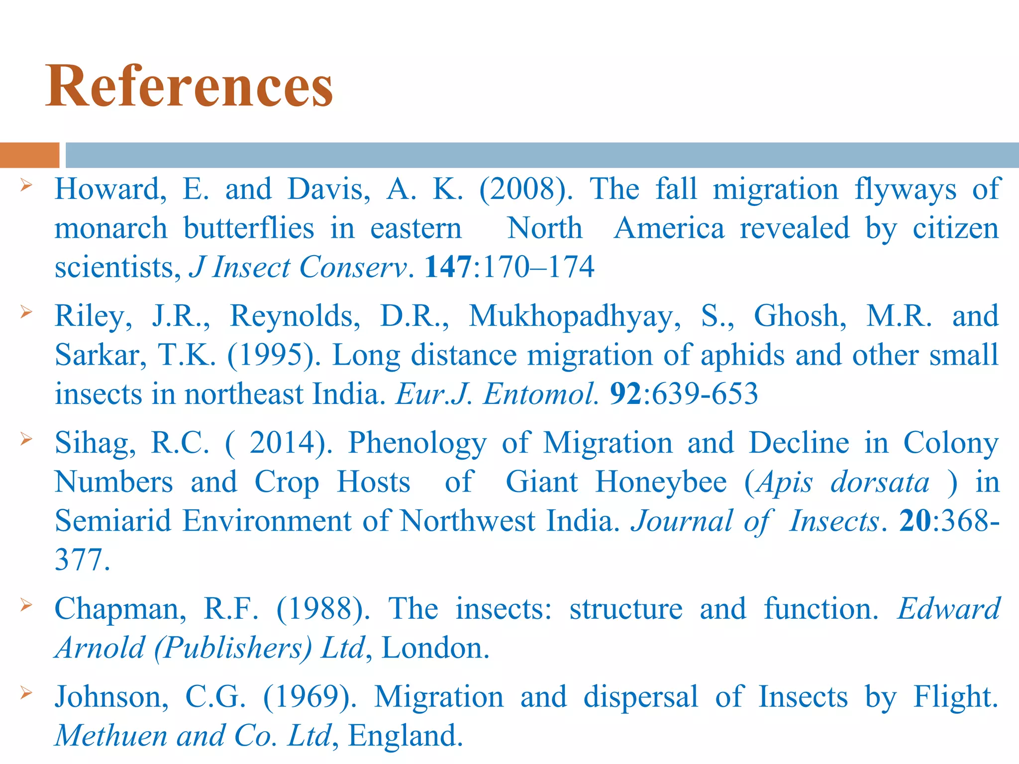 Migration OF INSECTS | PPT