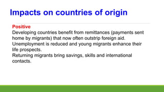 HUMAN MIGRATION (APPLIED ECONOMICS) | PPT