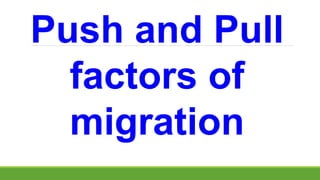 HUMAN MIGRATION (APPLIED ECONOMICS) | PPTX