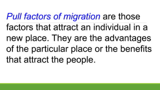 HUMAN MIGRATION (APPLIED ECONOMICS) | PPT