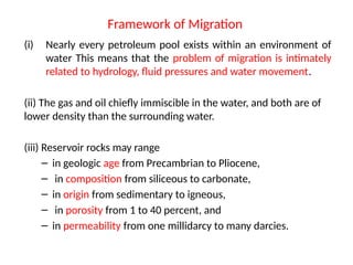 Migration of hydrocarbons in oil and gas insdustry | PPTX
