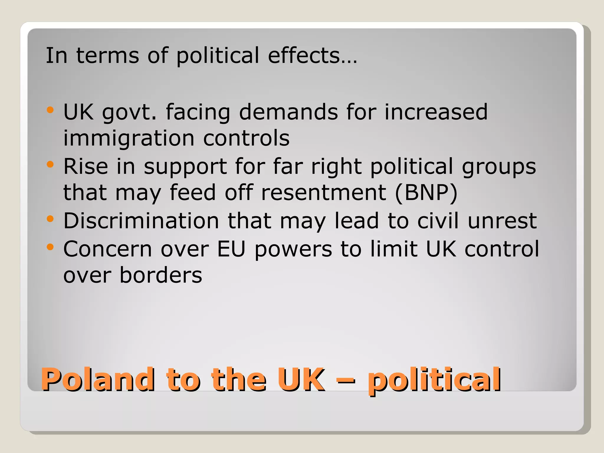 Migration Case Study Poland To Uk | PPT