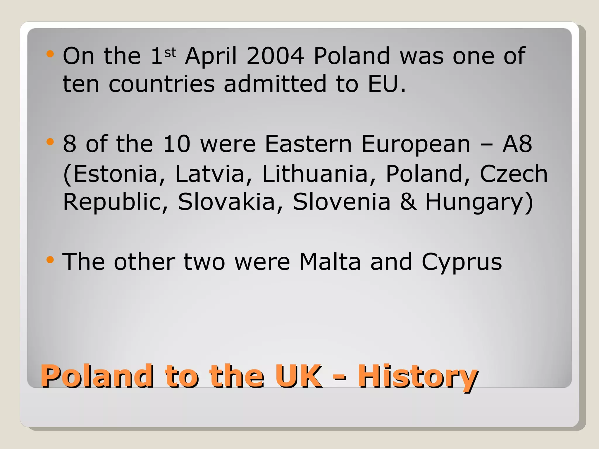 Migration Case Study Poland To Uk | PPT