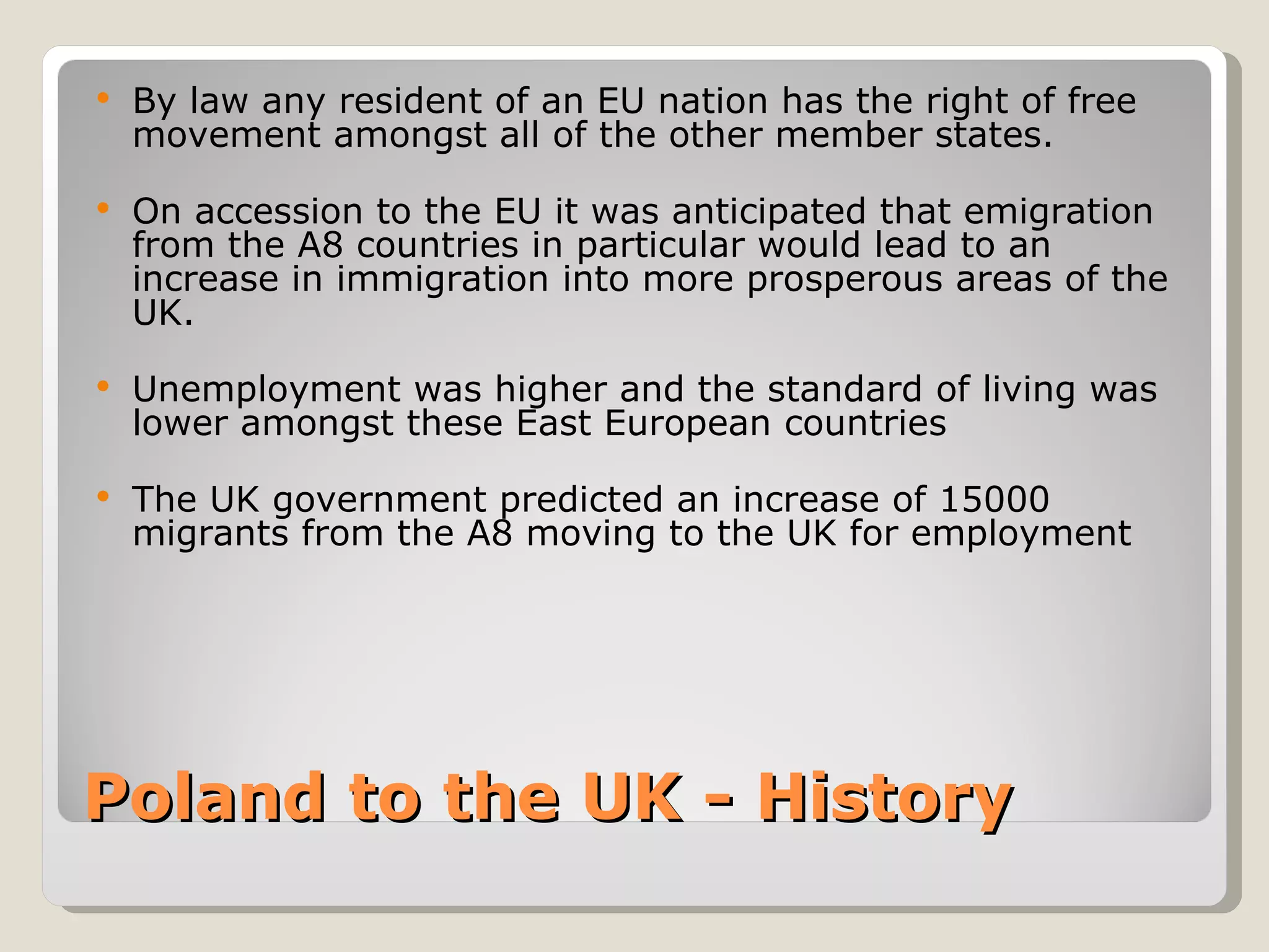 Migration Case Study Poland To Uk | PPT