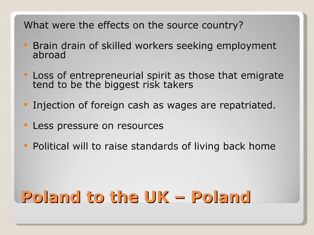 Migration Case Study Poland To Uk | PPT