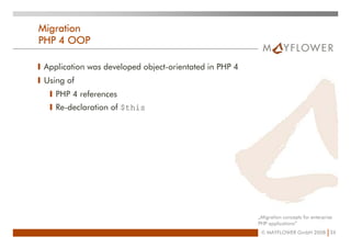 Migration Concepts For Enterprise PHP Applications | PDF
