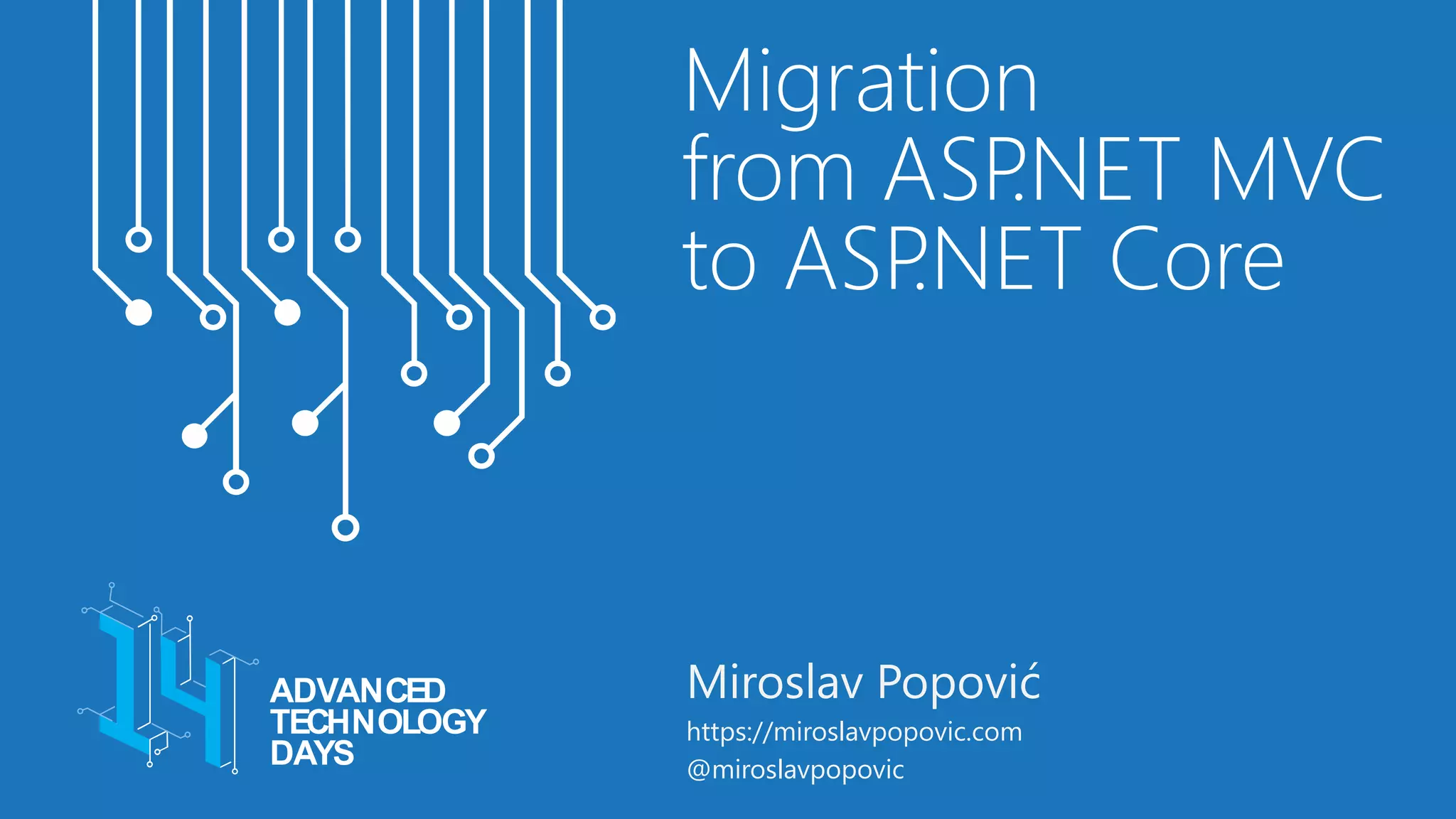 Migration From Aspnet Mvc To Aspnet Core Ppt