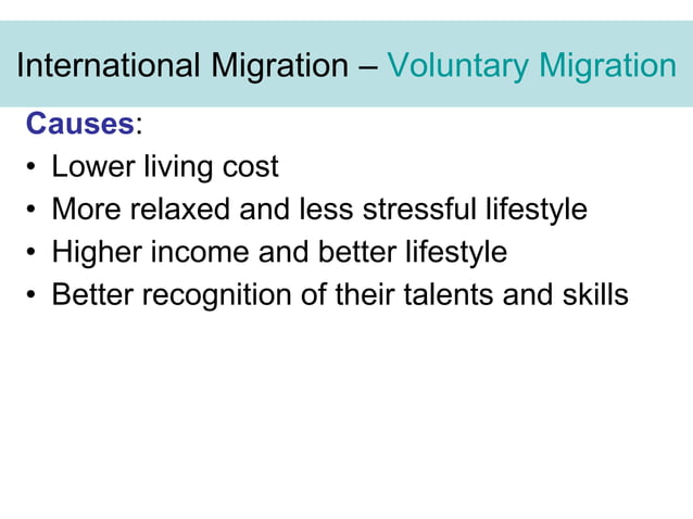 Migration | PPTX | Land and Farms | Real Estate
