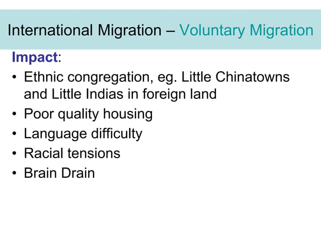 Migration | PPTX | Land and Farms | Real Estate