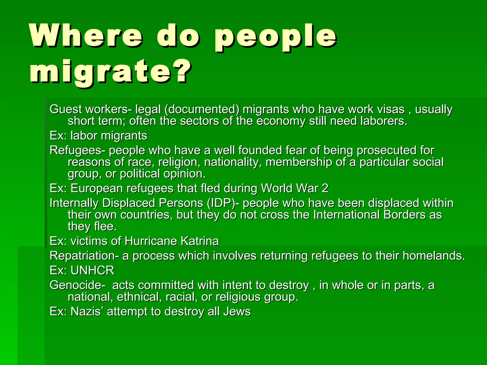 Migration A1 1 | PPT