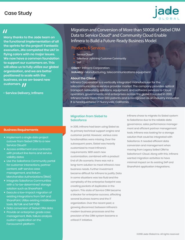 Migration and Conversion of More than 500GB of Siebel CRM Data to ...