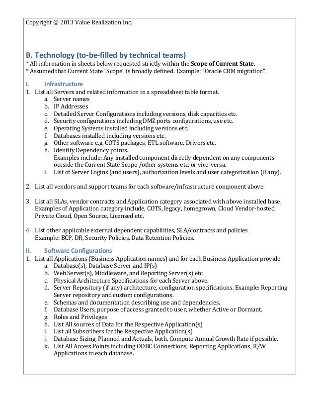Migration approachquestionnaire checklist