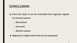 Migration as a livelihood strategy | PPT