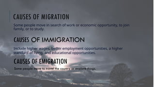MIGRATION presentation for class VI - travel | PPTX