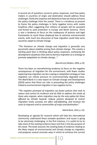 Migration environment and climate change | PDF