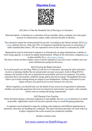 Migration Essay | PDF