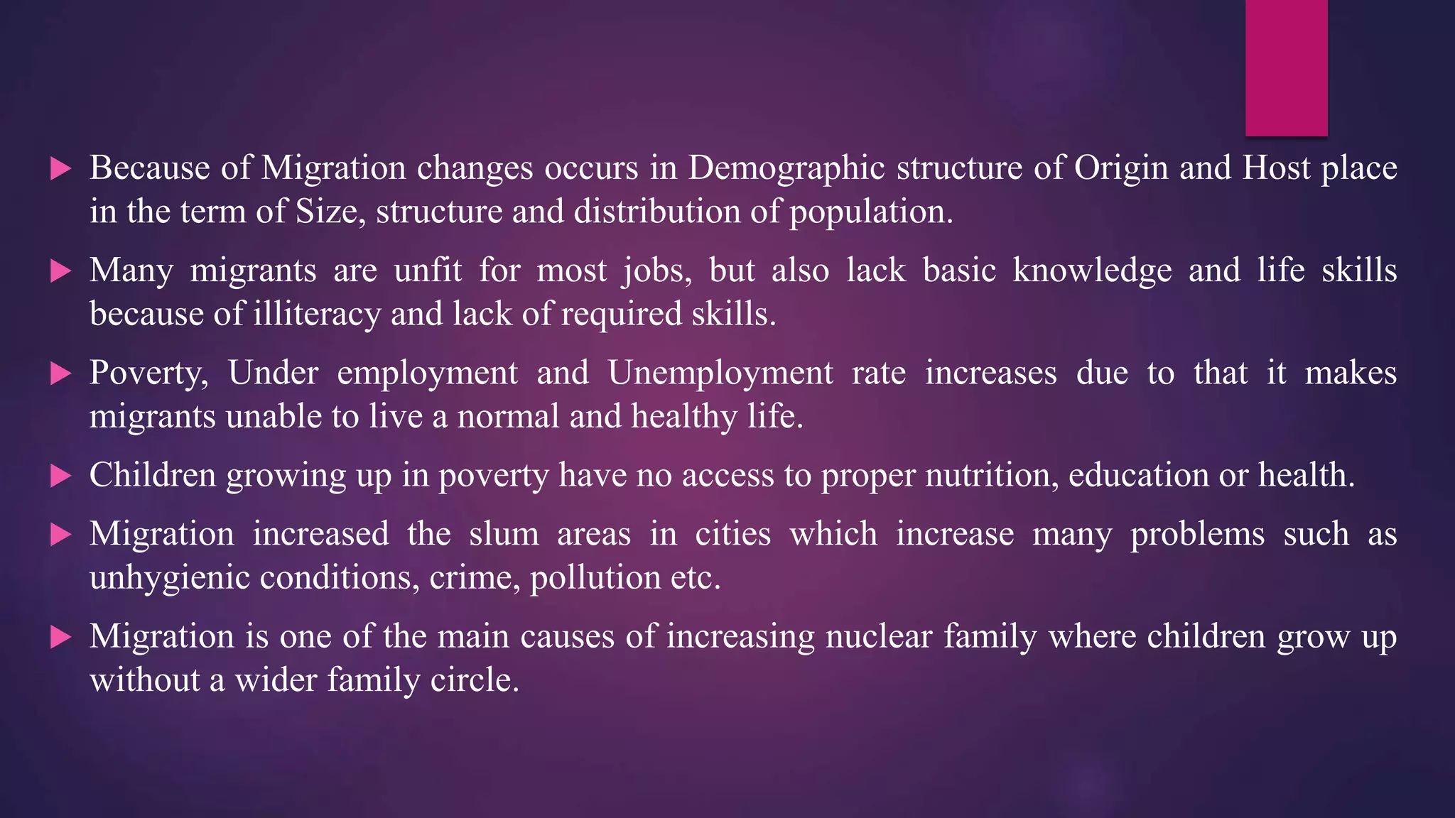 Migration: factors barriers its impact | PPT