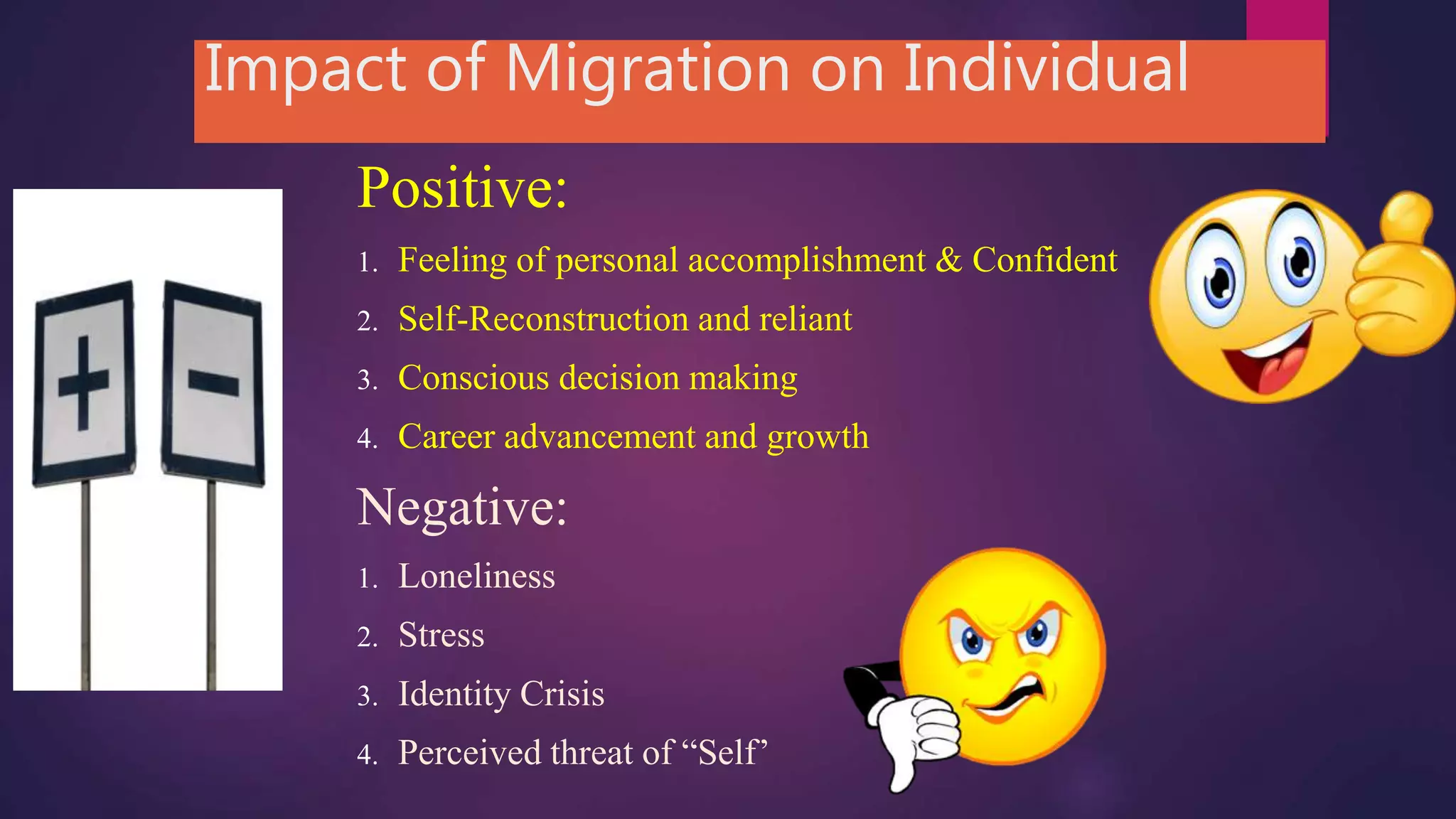 Migration: factors barriers its impact | PPT