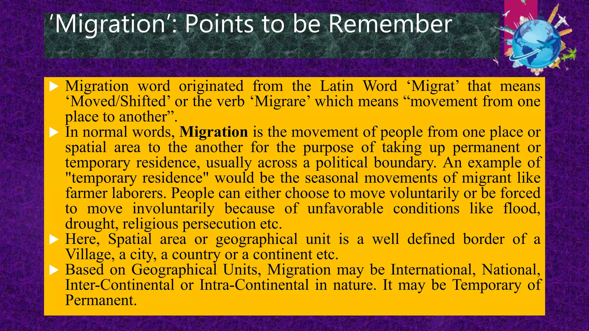 Migration: factors barriers its impact | PPT