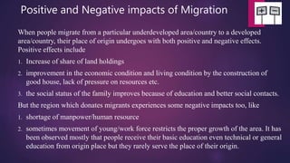 Migration: factors barriers its impact | PPT