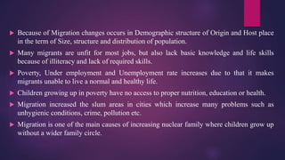 Migration: factors barriers its impact | PPT