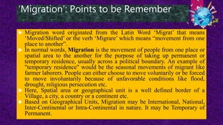 Migration: factors barriers its impact | PPT