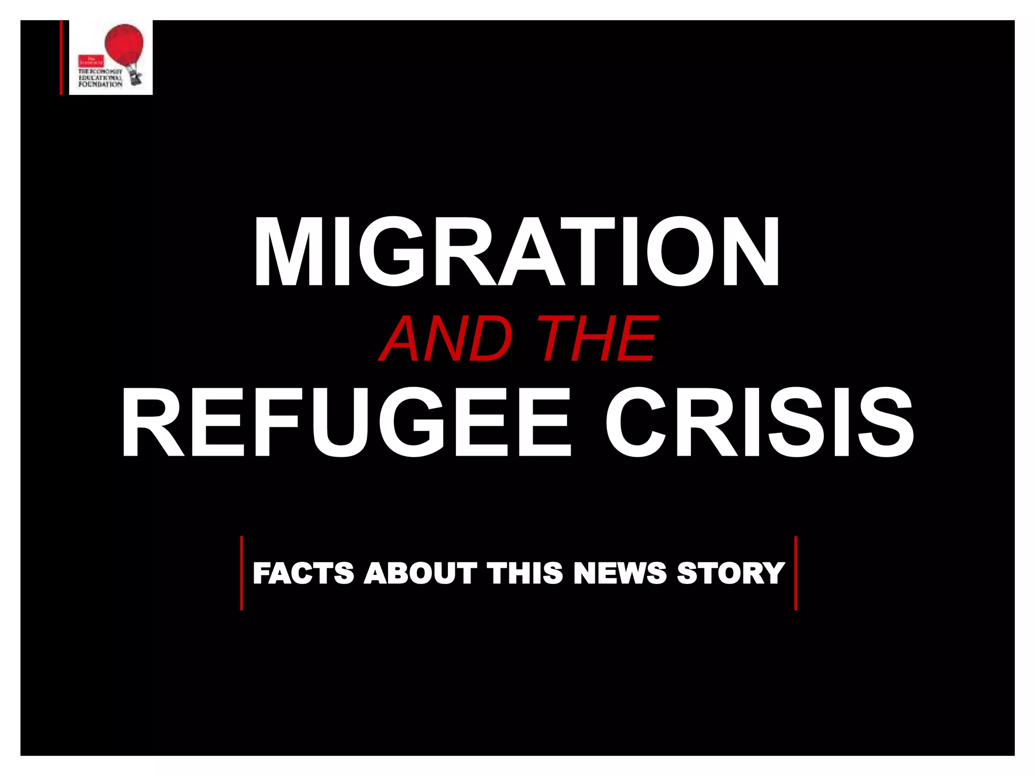 Migration and the Refugee Crisis - Facts about the story | PPTX