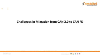 Migration from CAN 2.0 to CAN FD | PPTX