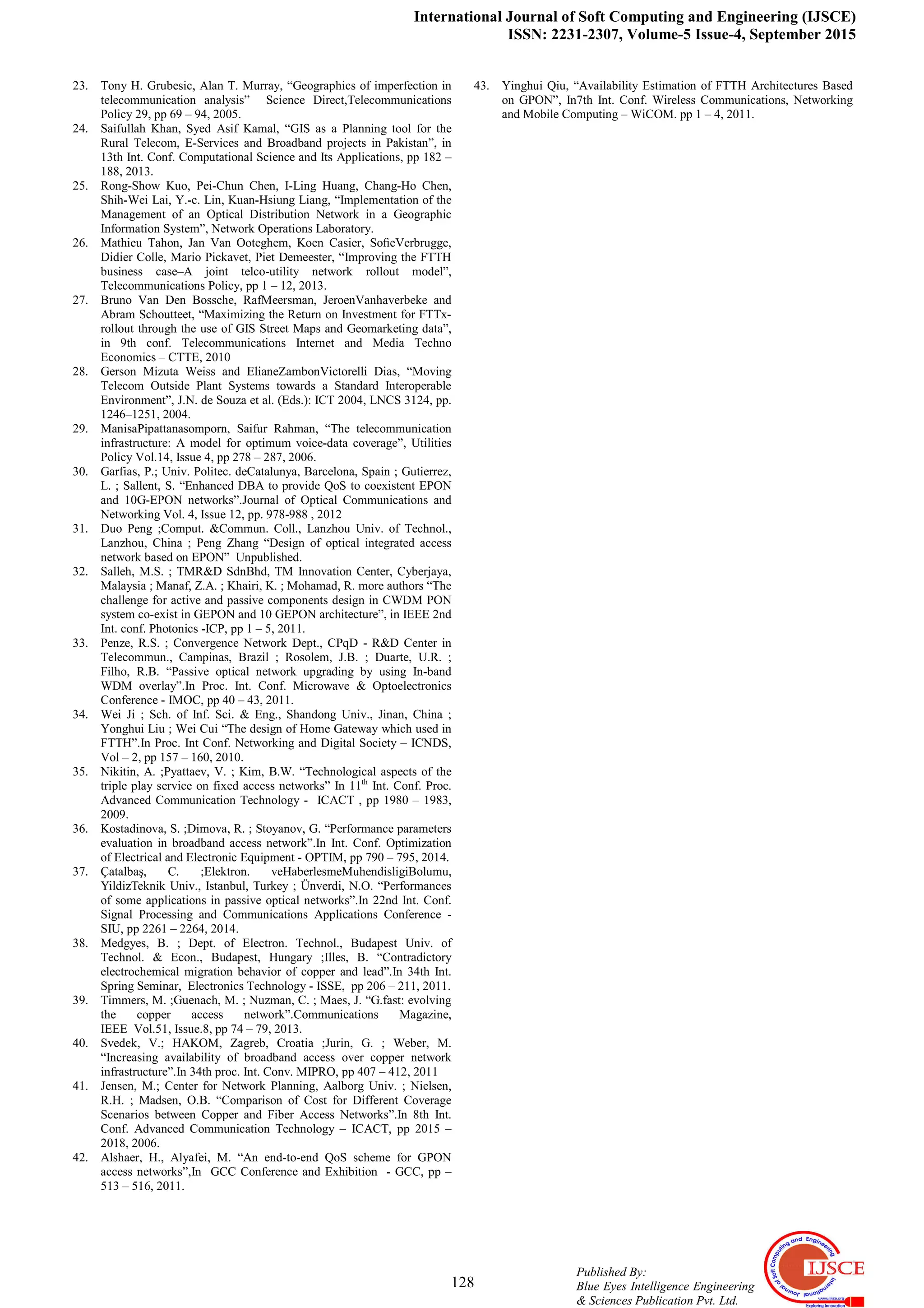 FTTH Planning using GIS | PDF