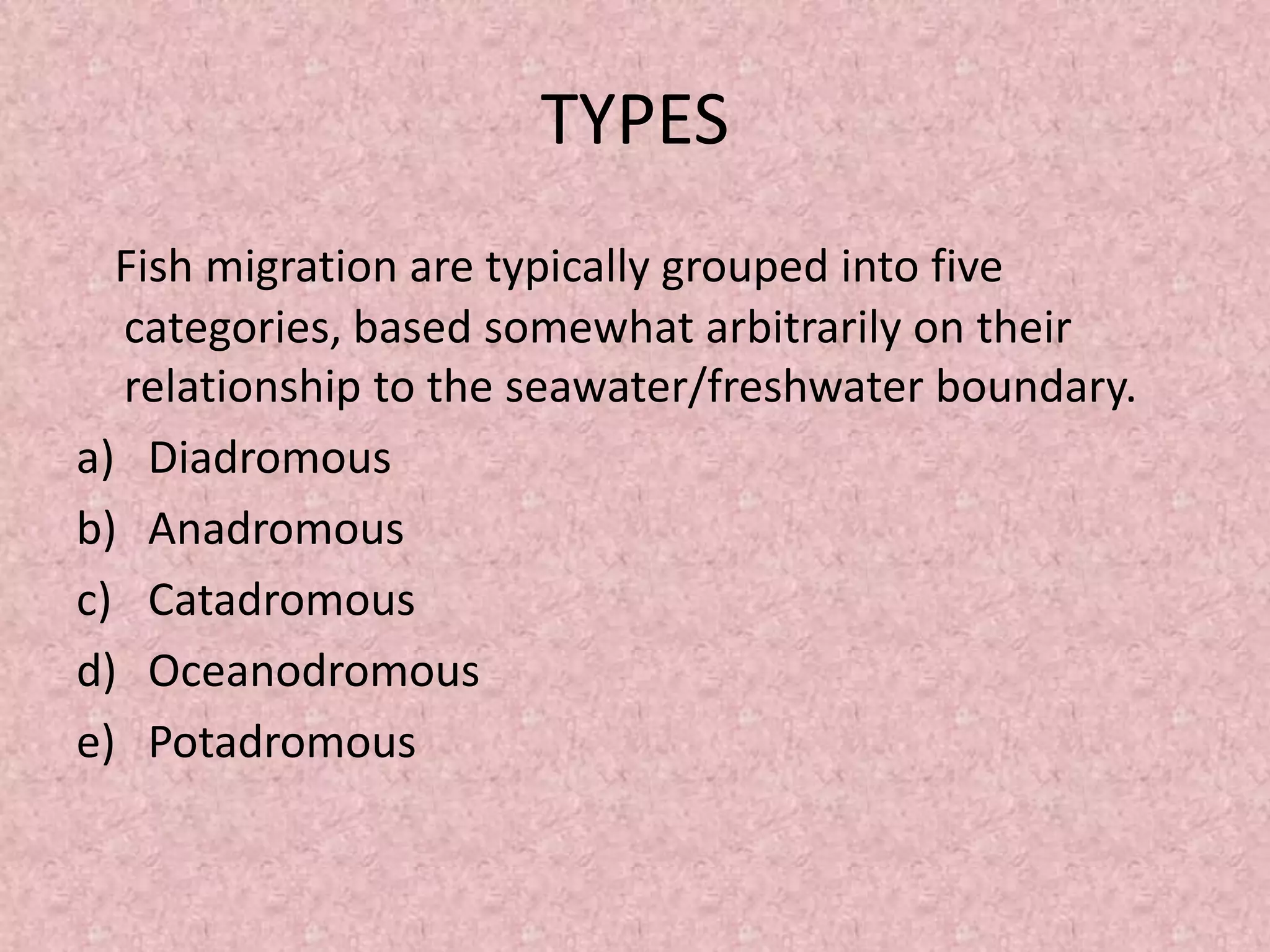 Migration in fishes | PPTX