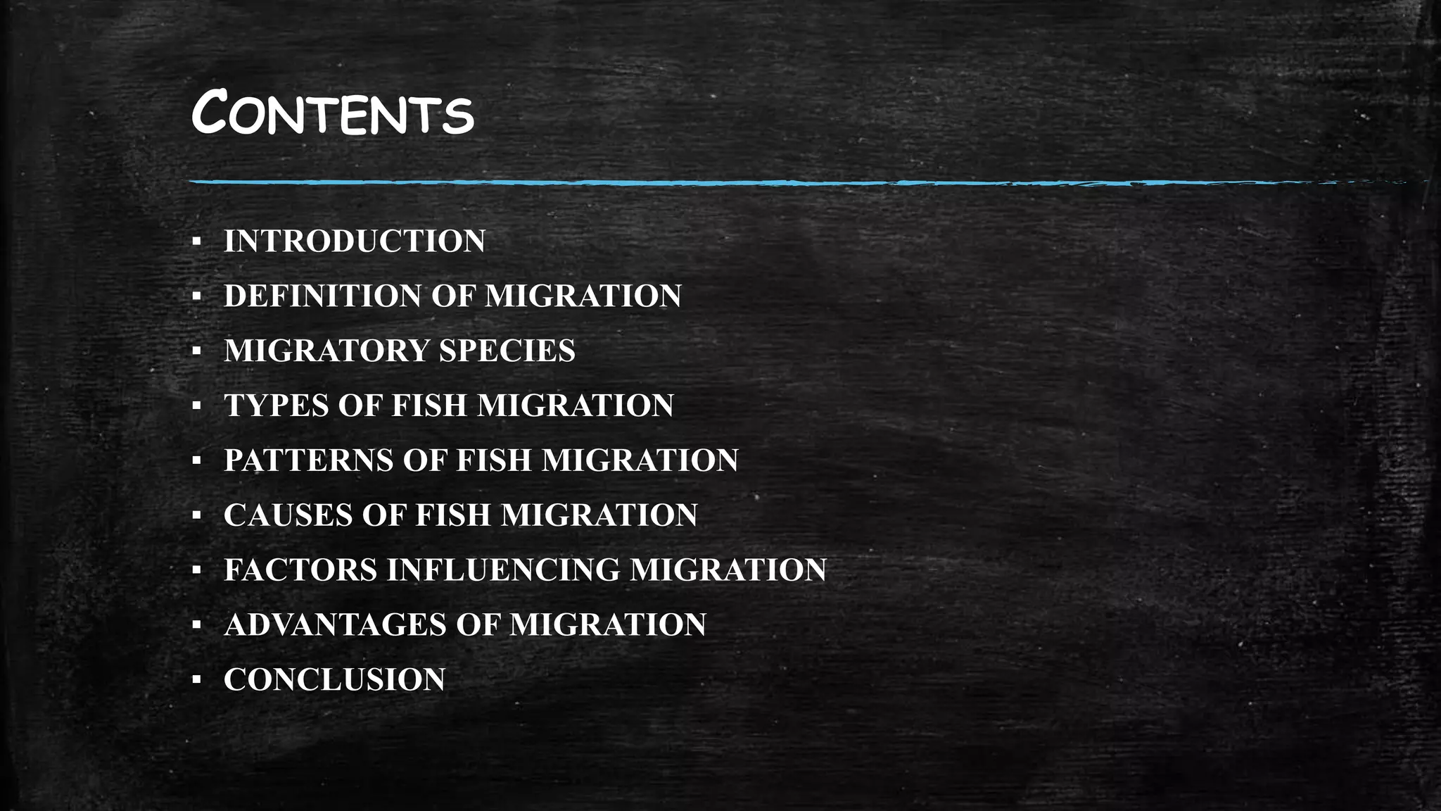 Migration in fishes | PPTX