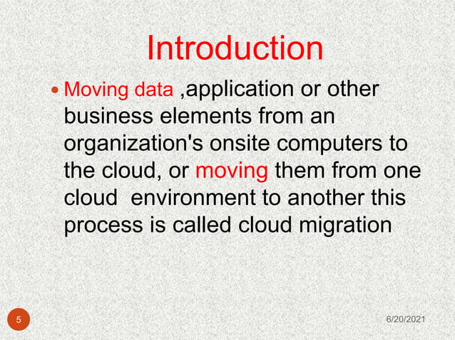 Migration into cloud | PPT