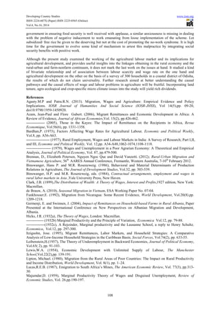 Migration, labor supply, wages and agriculture | PDF