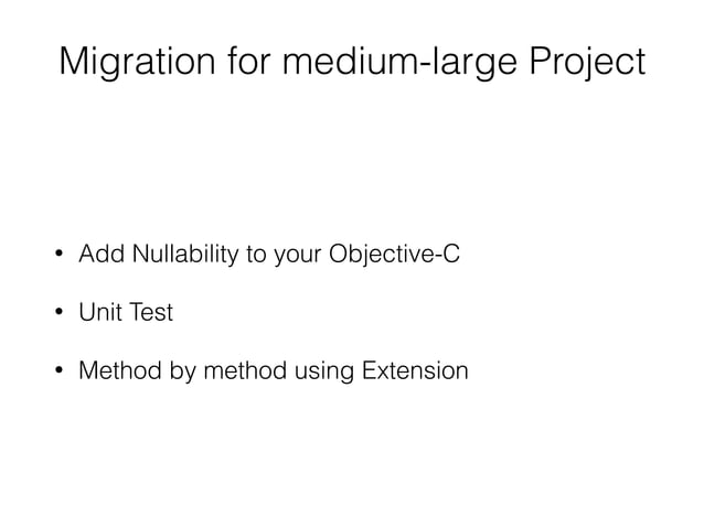 Migration Objective C To Swift Ppt