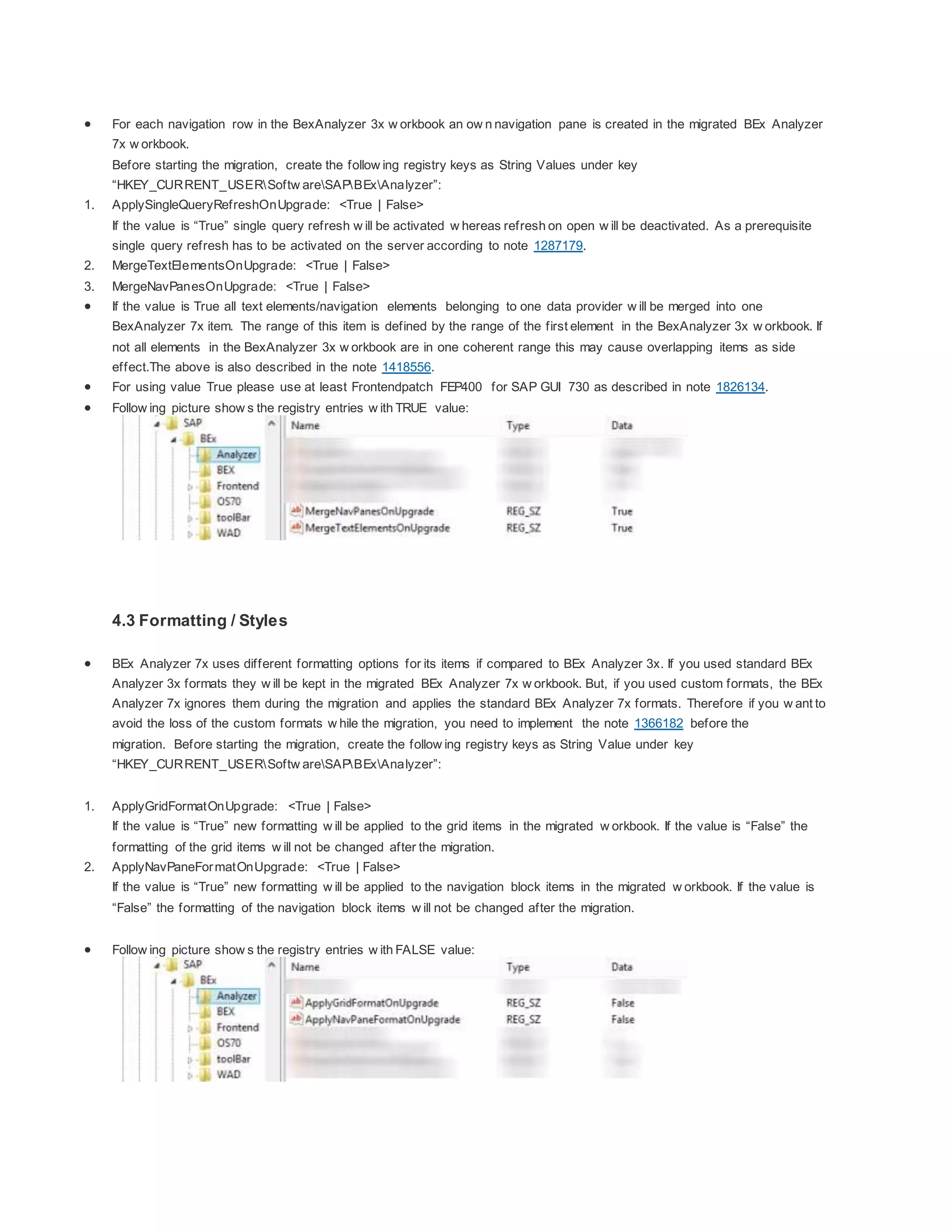 Migration Of Sap Bw Bex Analyzer 3x To Bex Analyzer 7x Docx Databases Computer Software