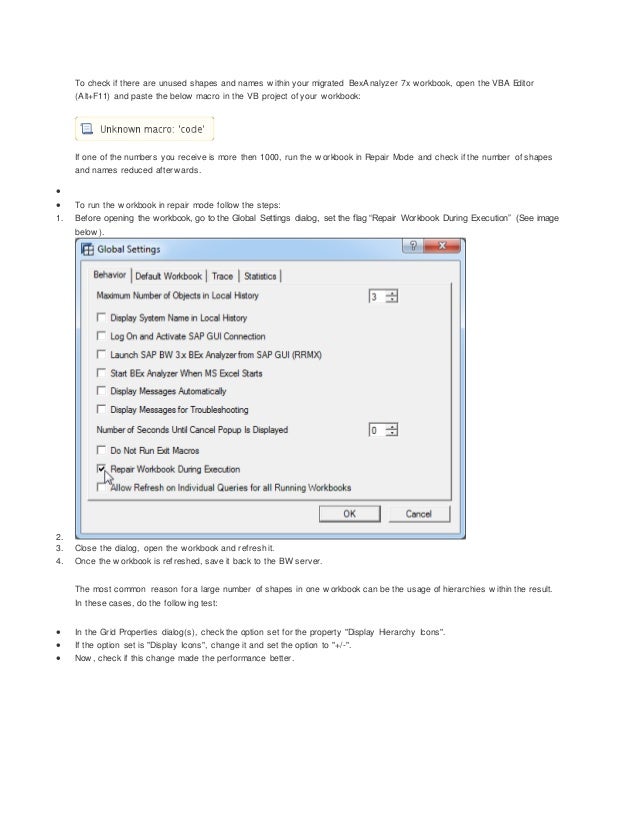 Migration Of Sap Bw Bex Analyzer 3x To Bex Analyzer 7x